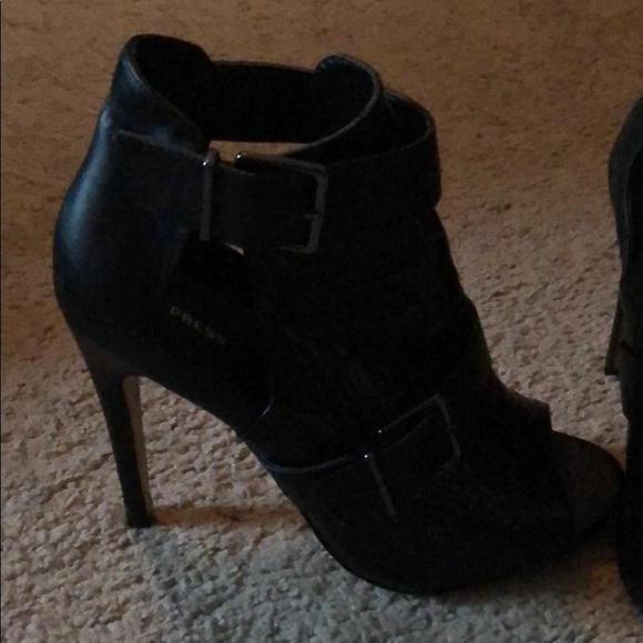 Express | Shoes | Black Express Open Toe Booties | Poshmark